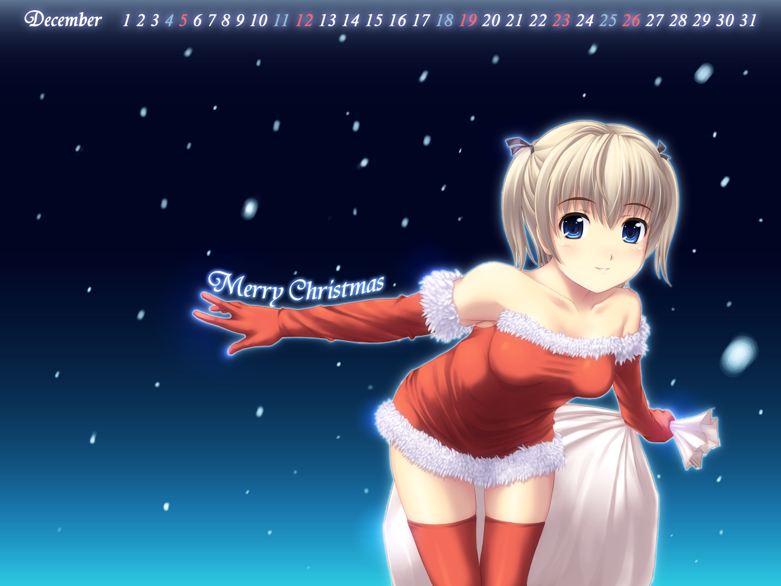 purple software calendar christmas thighhighs wallpaper | #164798 | yande.re